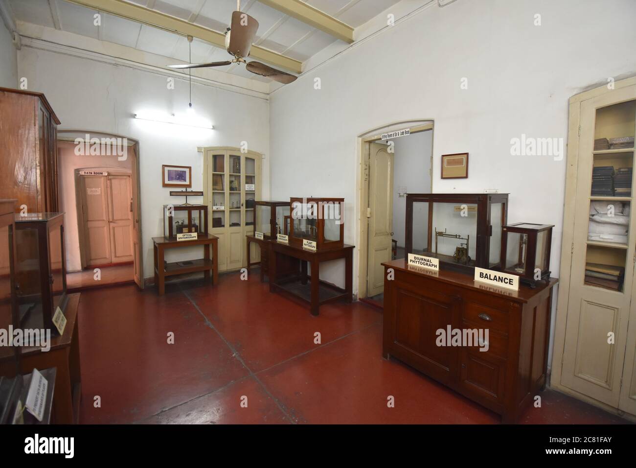 Instrument room of Sir Jagadish Chandra Bose (1858-1937) and Lady Abala ...