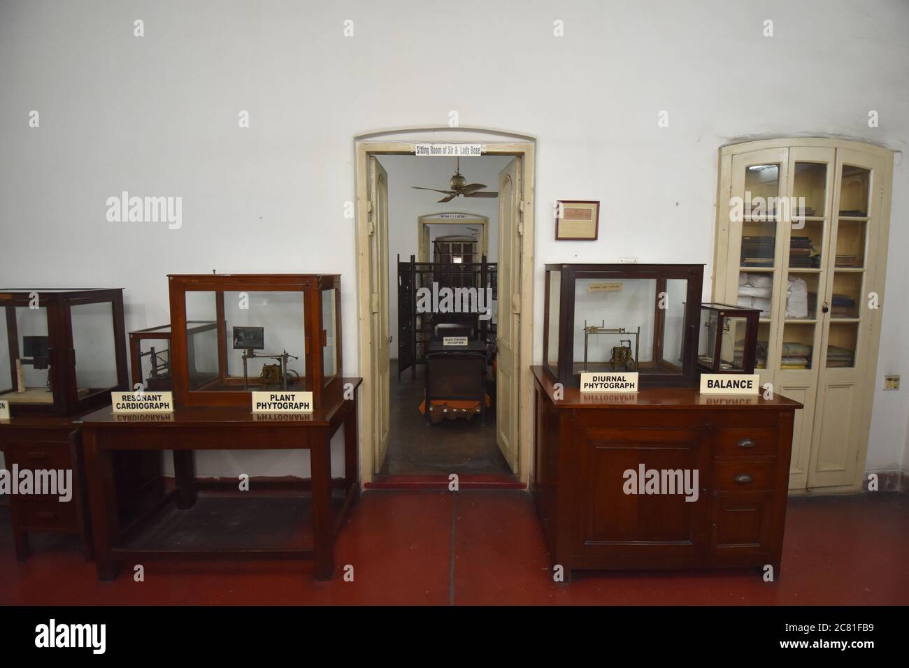 Instrument room of Sir Jagadish Chandra Bose (1858-1937) and Lady Abala ...
