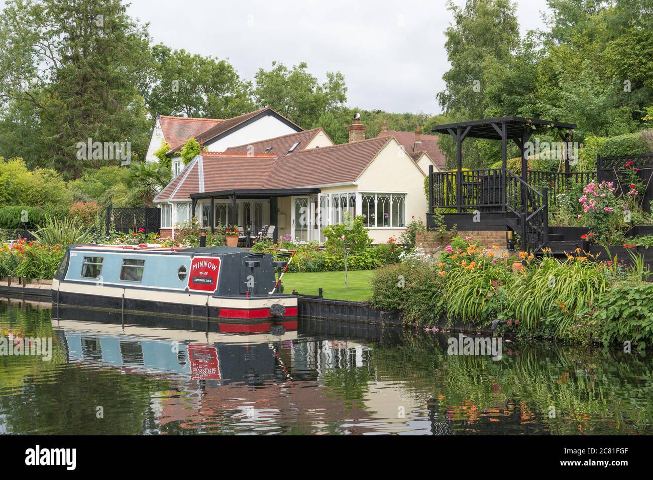 Beautiful canal-side house and garden, Grand Union Canal, Harefield ...