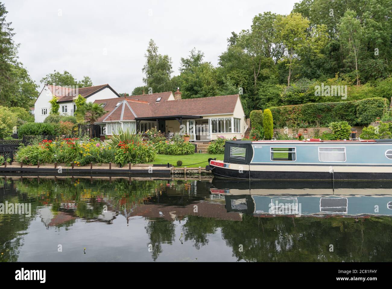 Beautiful canal-side house and garden, Grand Union Canal, Harefield ...