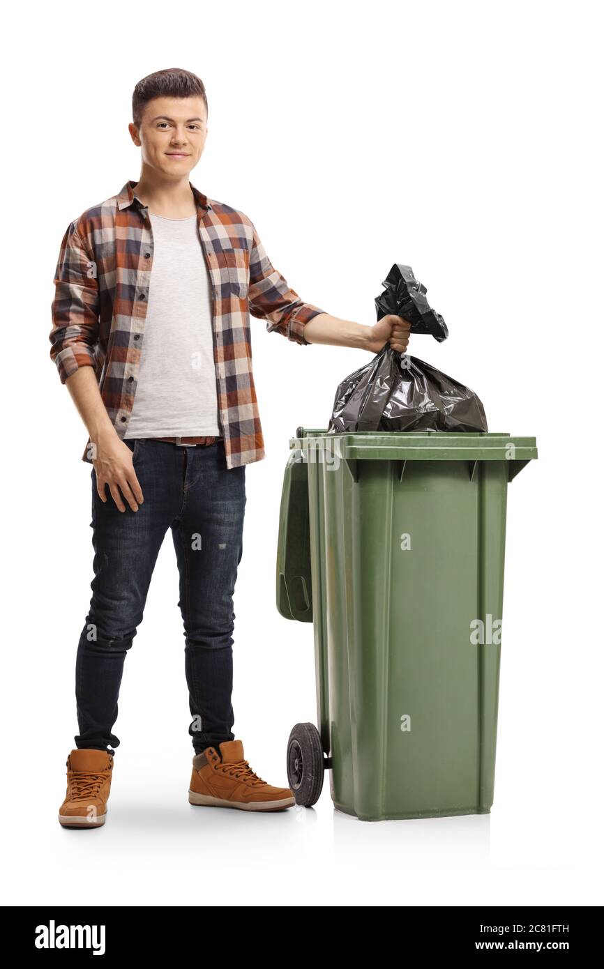 Man Throwing Rubbish In Bin High Resolution Stock Photography and ...