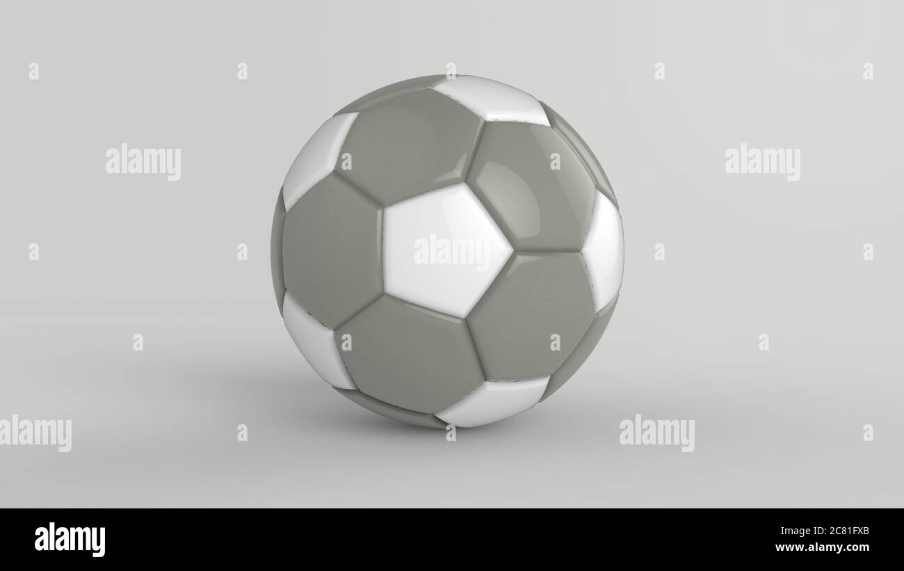 gray soccer plastic leather metal fabric ball isolated on black ...