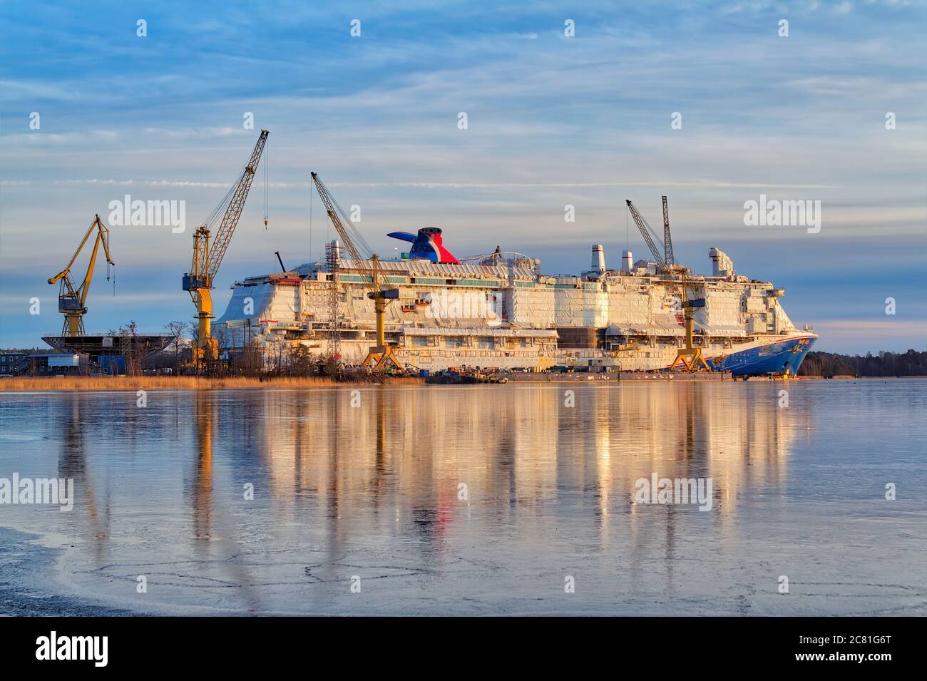 Carnival's Mardi Gras in Meyer Turku shipyard Stock Photo - Alamy