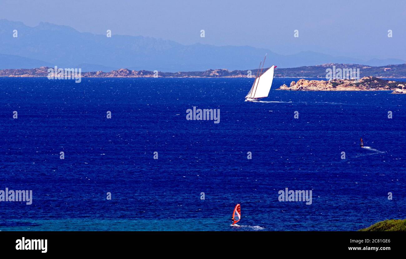 Bonifacio Strait from Palau, Sardinia, Italy Stock Photo - Alamy
