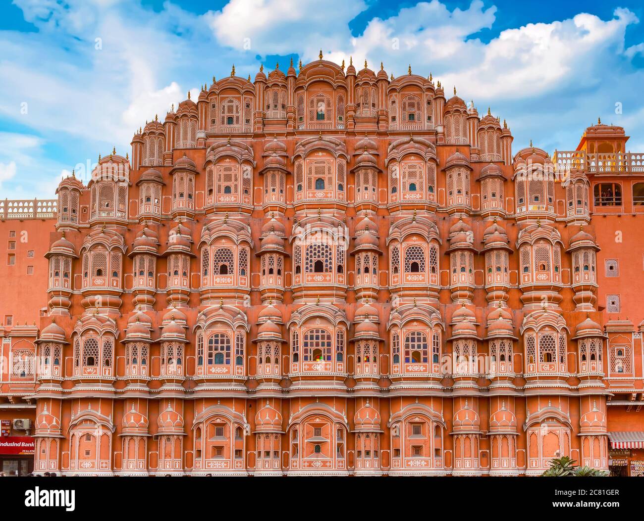 The Hawa Mahal is a palace in the city of Jaipur, India. Built from red ...