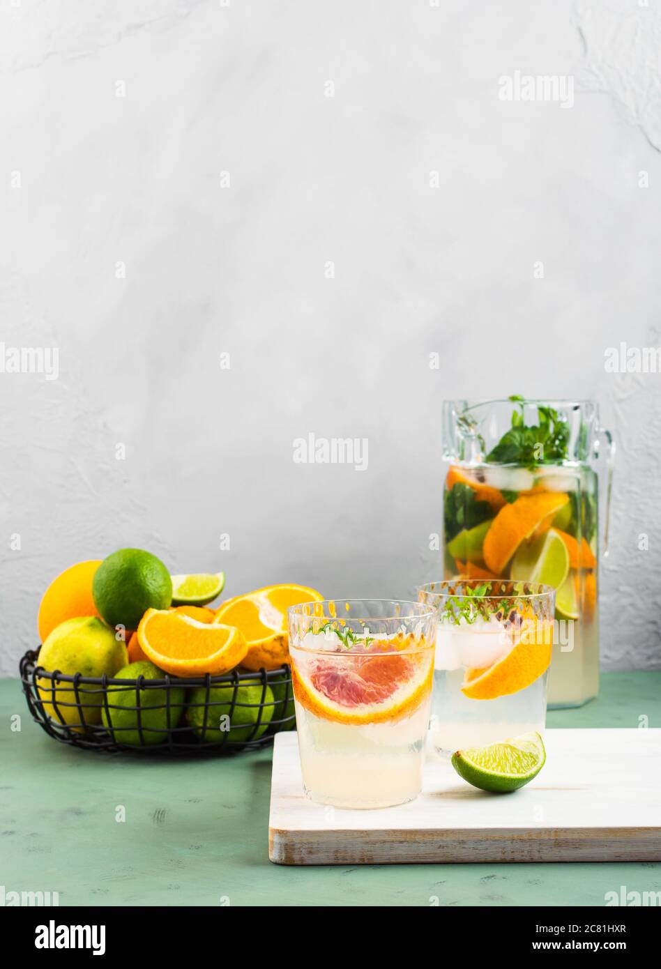 Fresh summer citrus drink Stock Photo - Alamy
