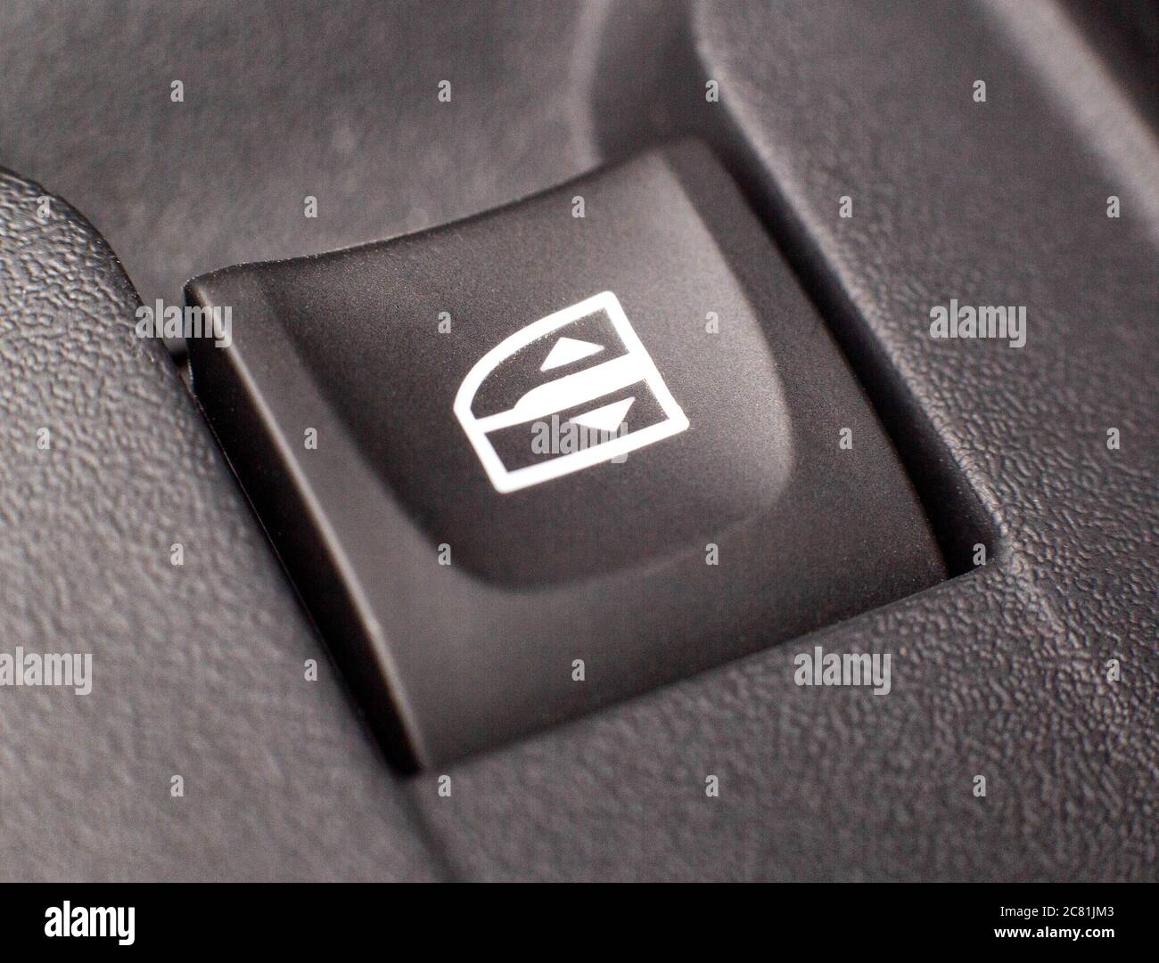 Power window button in a modern car, background, closeup, macro Stock ...