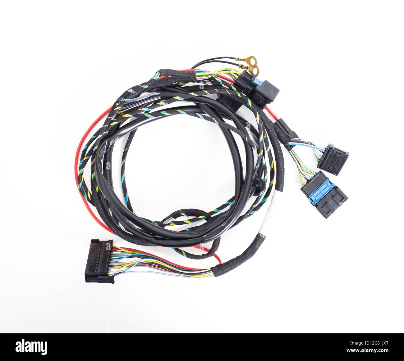 Modern car wiring for connecting auxiliary electronic systems of a car ...