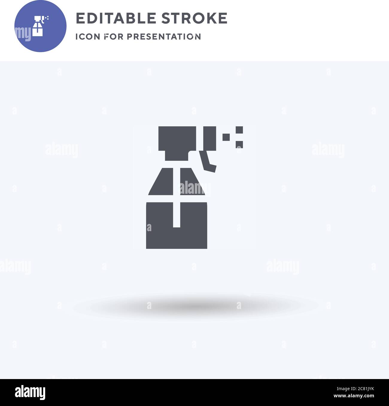 Spray icon vector, filled flat sign, solid pictogram isolated on white ...