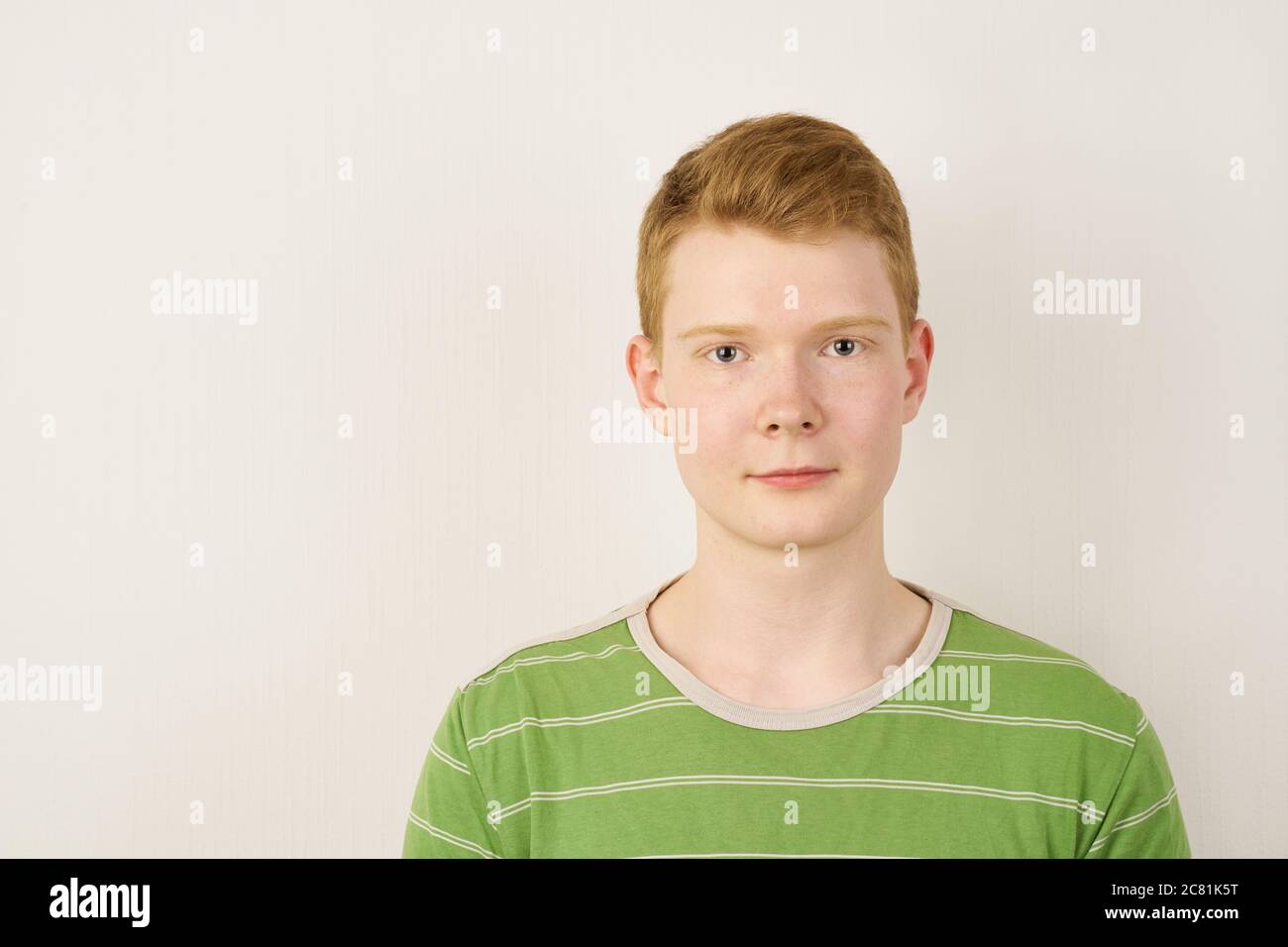 Irish young man on white background Stock Photo - Alamy