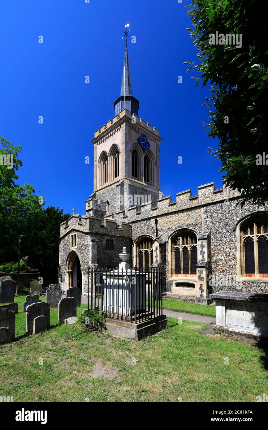 St Marys parish church, Baldock Town, Hertfordshire County, England, UK ...