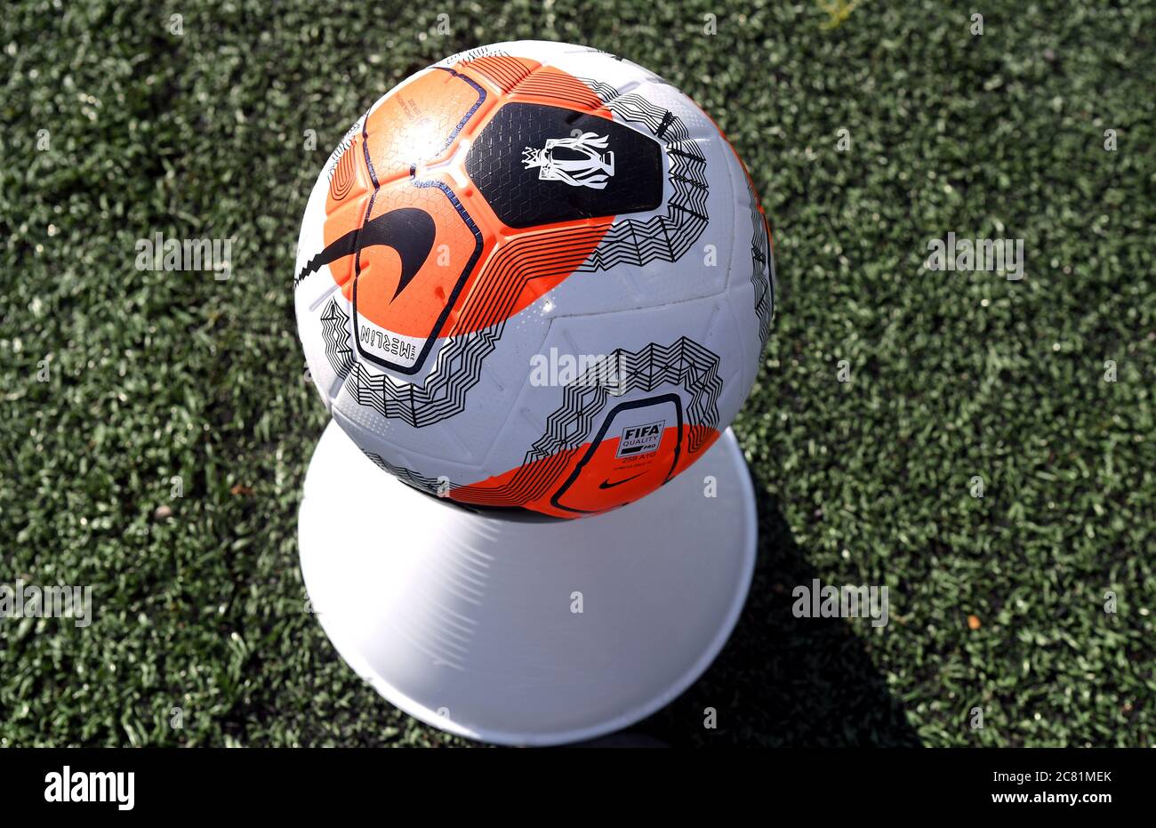 Close up of the official match ball before the Premier League match at ...