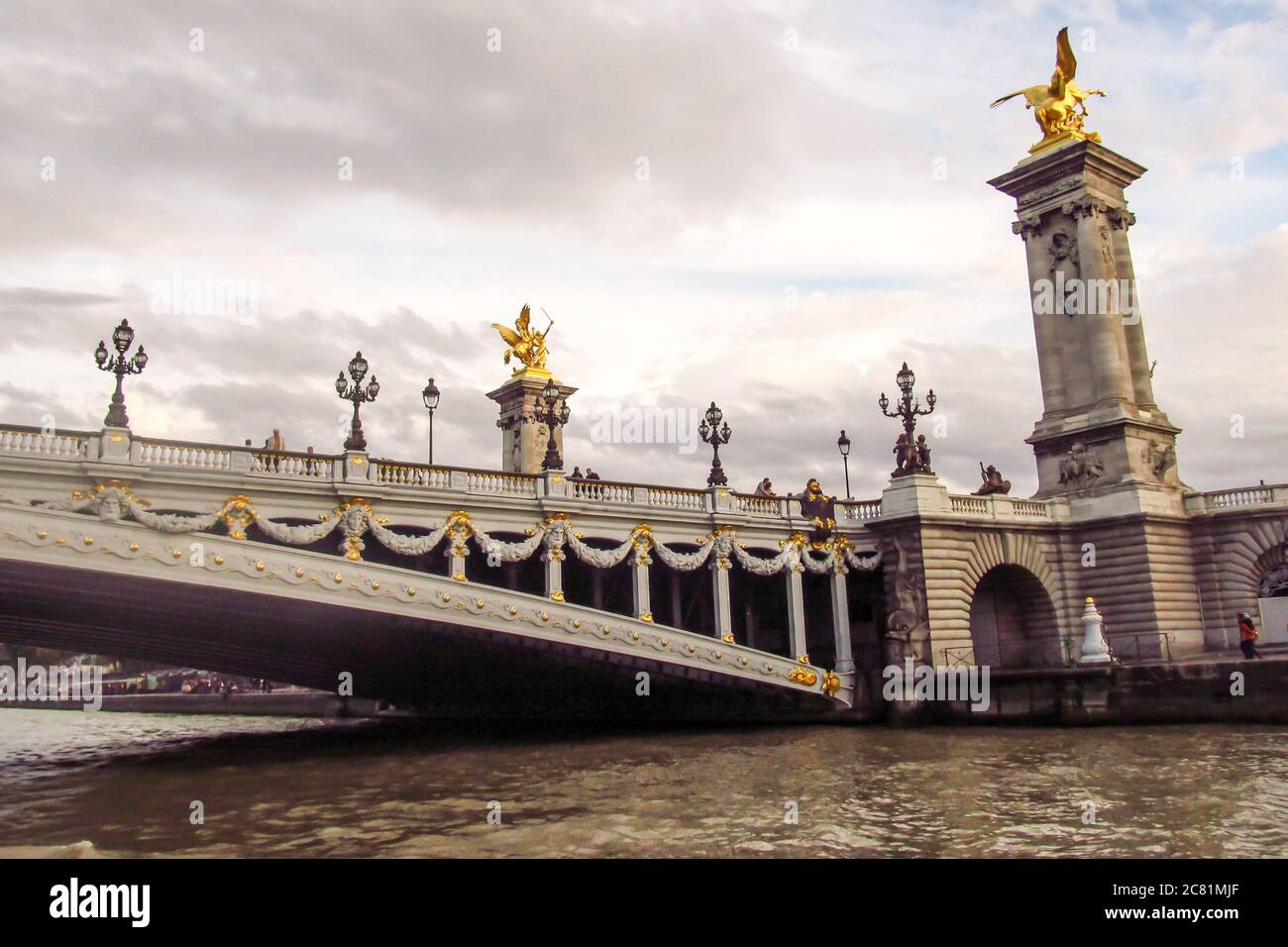 The Alexander iii Bridge (Pont Alexander iii) in the late afternoon, as ...