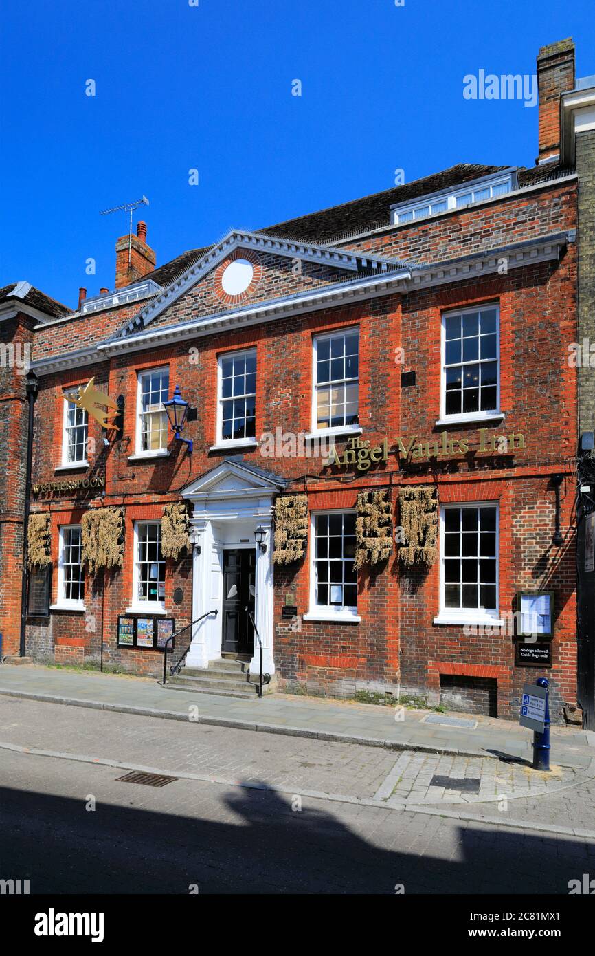 The Angel Vaults Weatherspoons pub, Hitchin town, Hertfordshire County ...