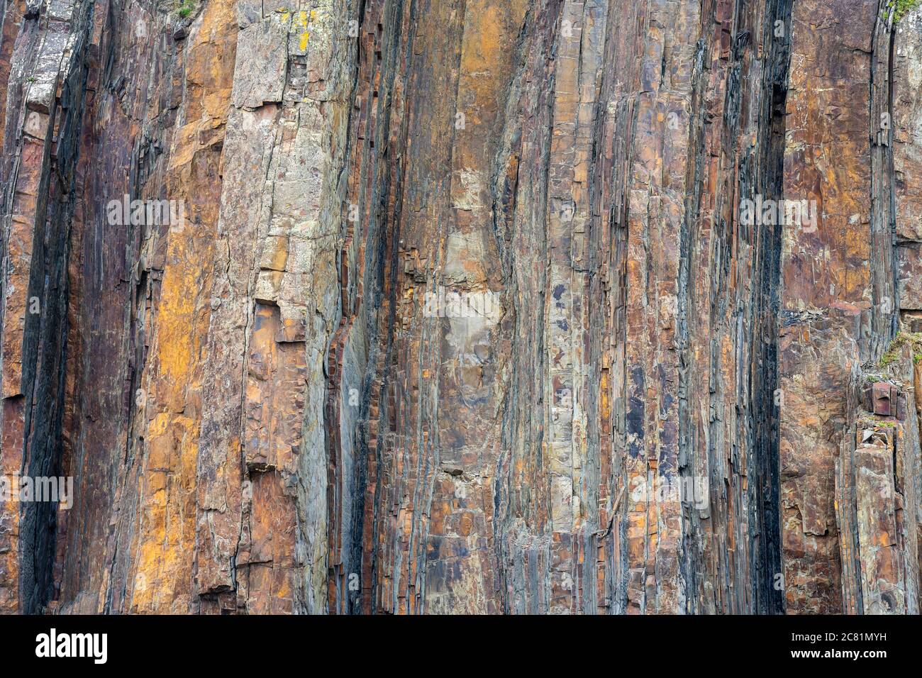 Geological rock layers.Close-up abstract shot of the rock face Stock ...