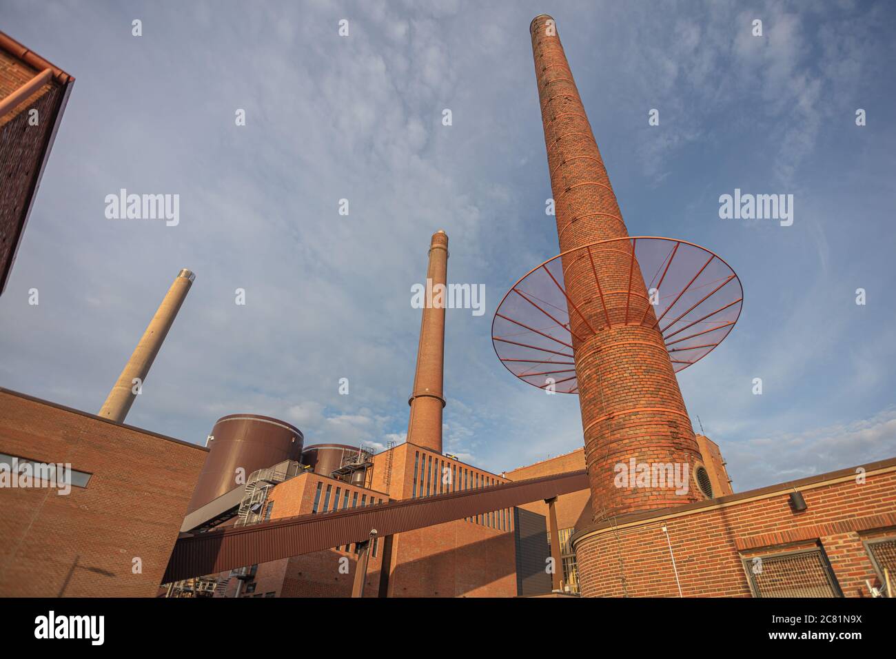 Helsinki, Uusimaa, Finland. July 20.2020. Salmisaari Power Plant. High ...