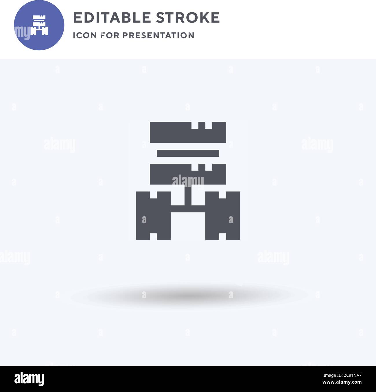 Server icon vector, filled flat sign, solid pictogram isolated on white ...