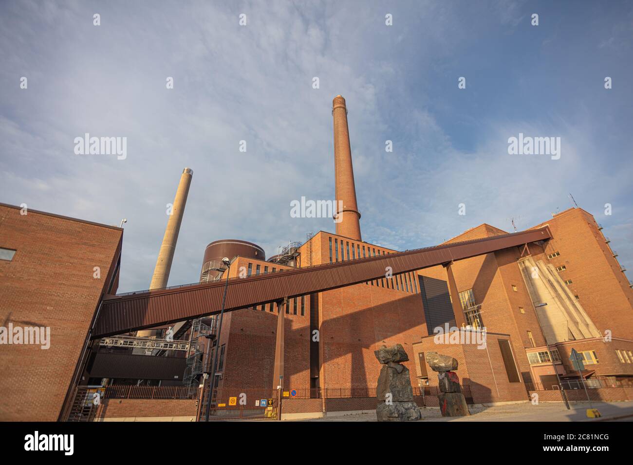 Helsinki, Uusimaa, Finland. July 20.2020. Salmisaari Power Plant. High ...