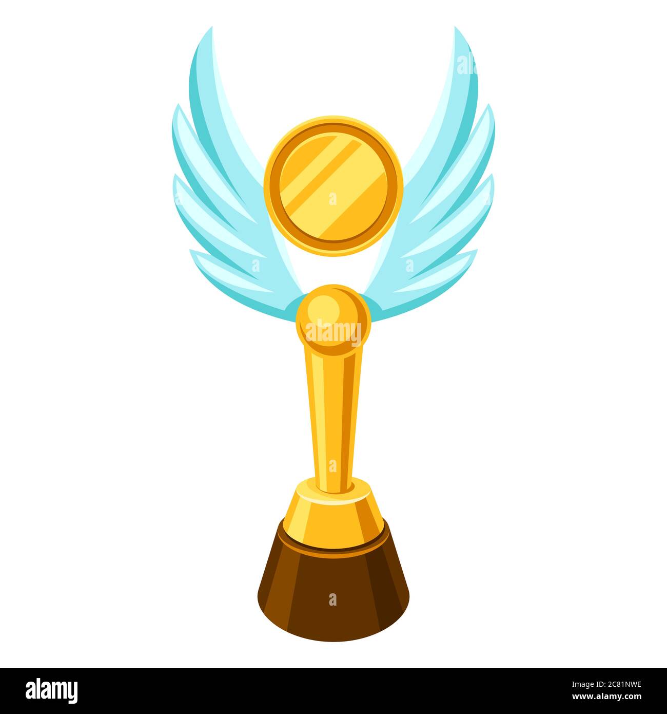 Gold prize icon with wings Stock Vector Image & Art - Alamy