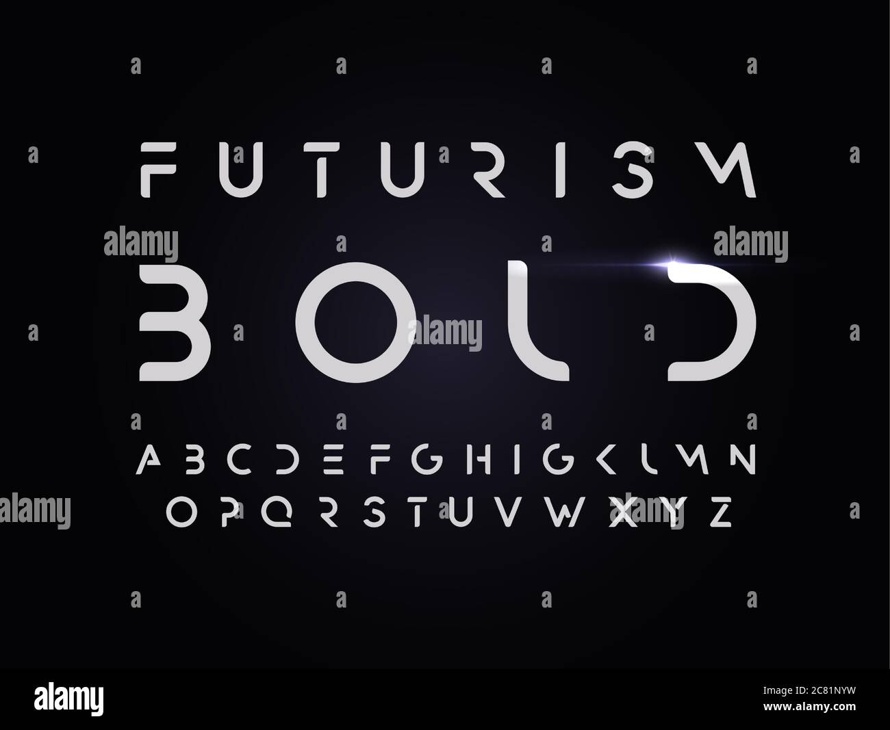 Futurism style bold alphabet. Vector typography Stock Vector Image ...