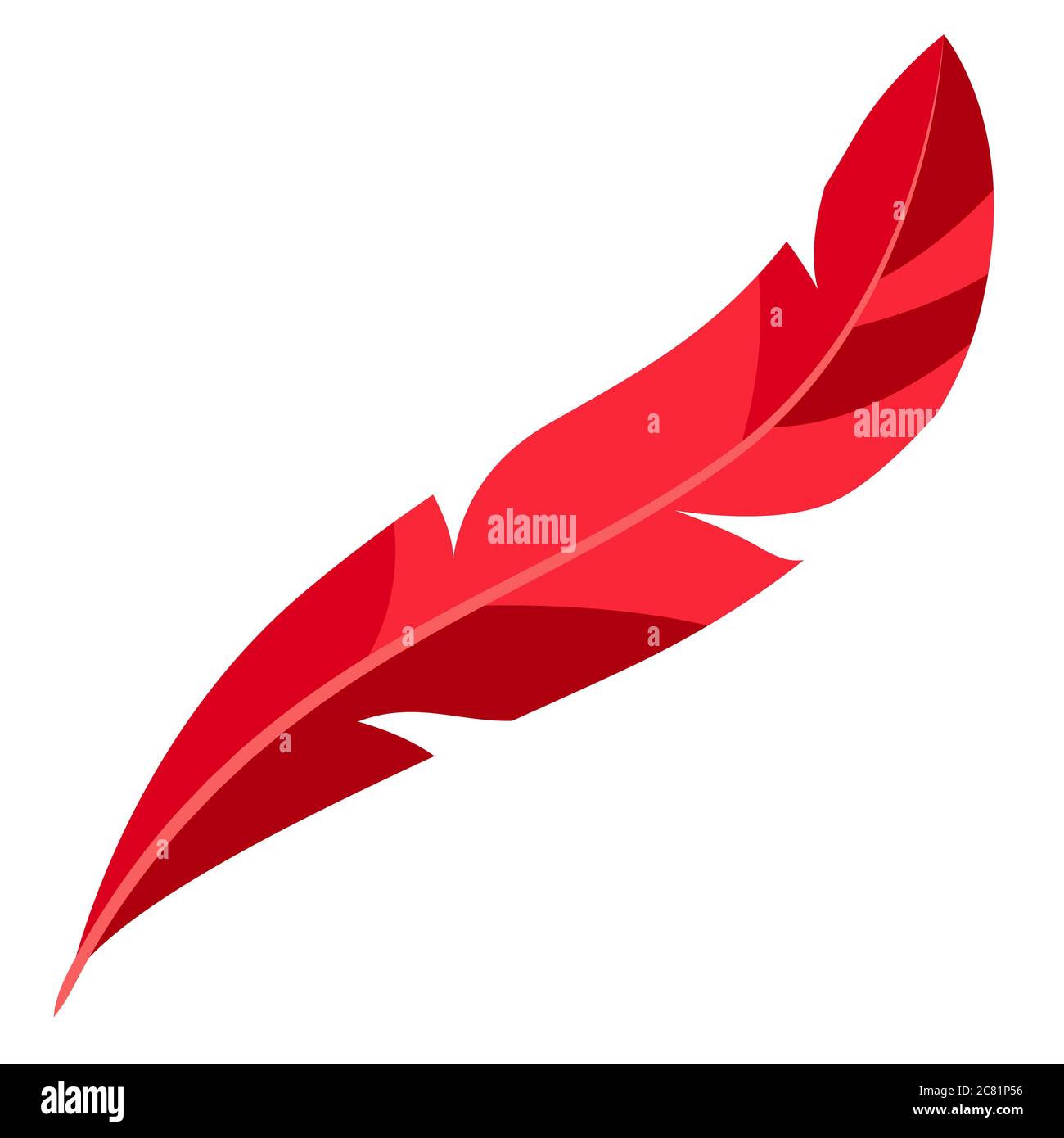 Illustration of red feather Stock Vector Image & Art - Alamy