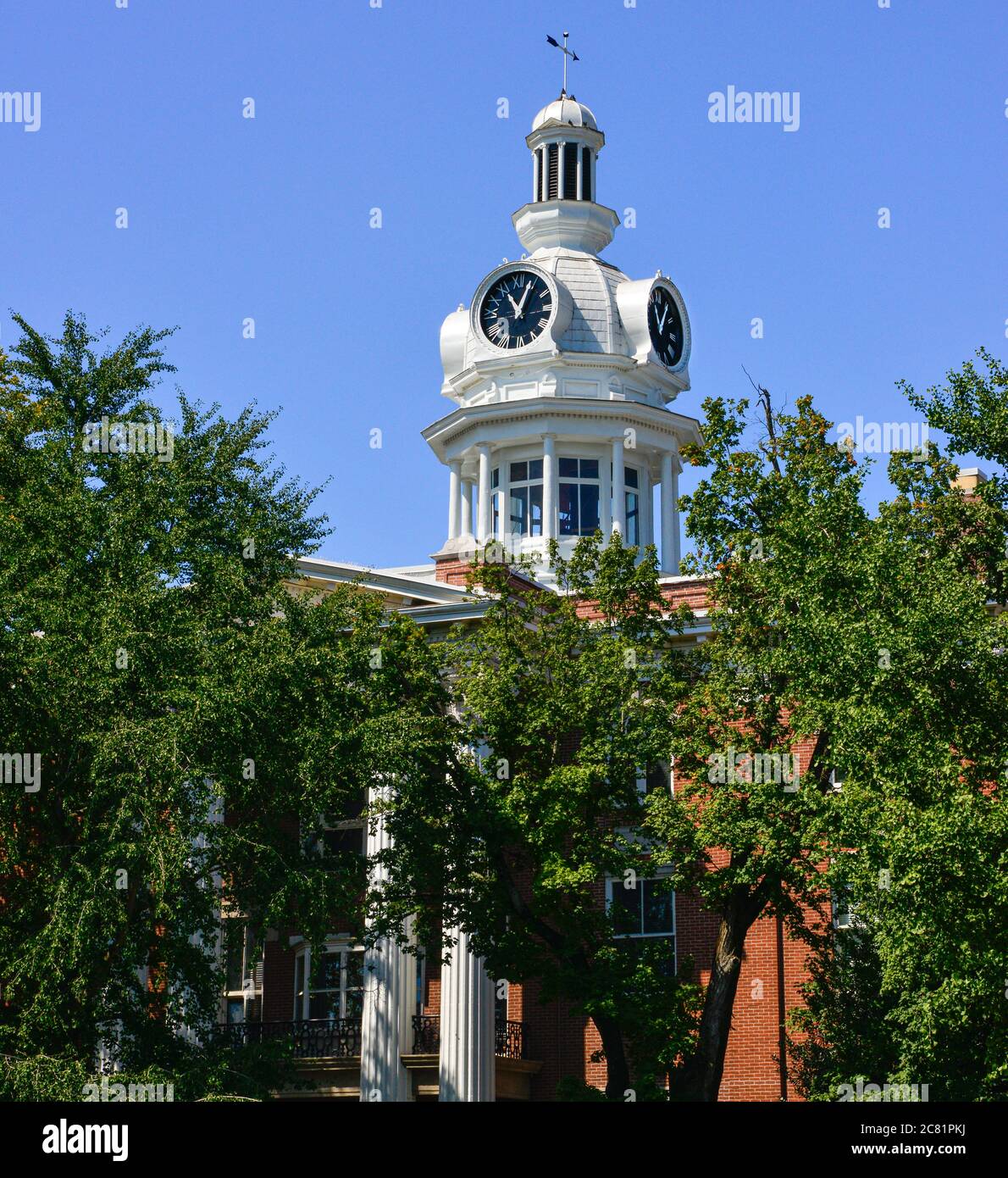 The stately Rutherford County Courthouse with it's domed clock tower ...