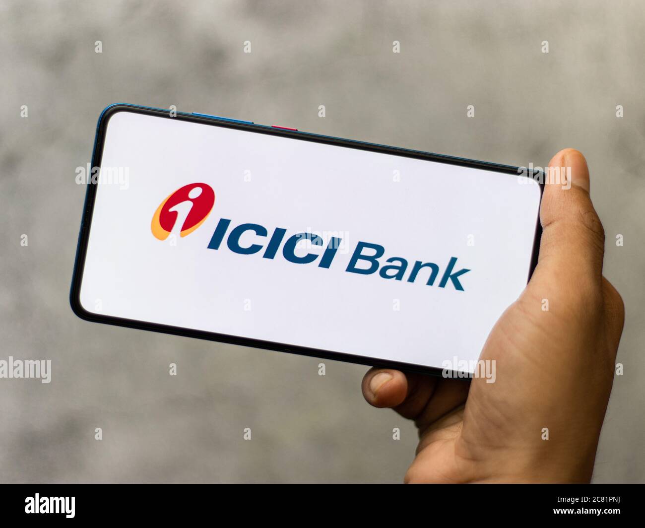 Assam, india - July 18, 2020 : ICICI bank logo in phone screen Stock ...