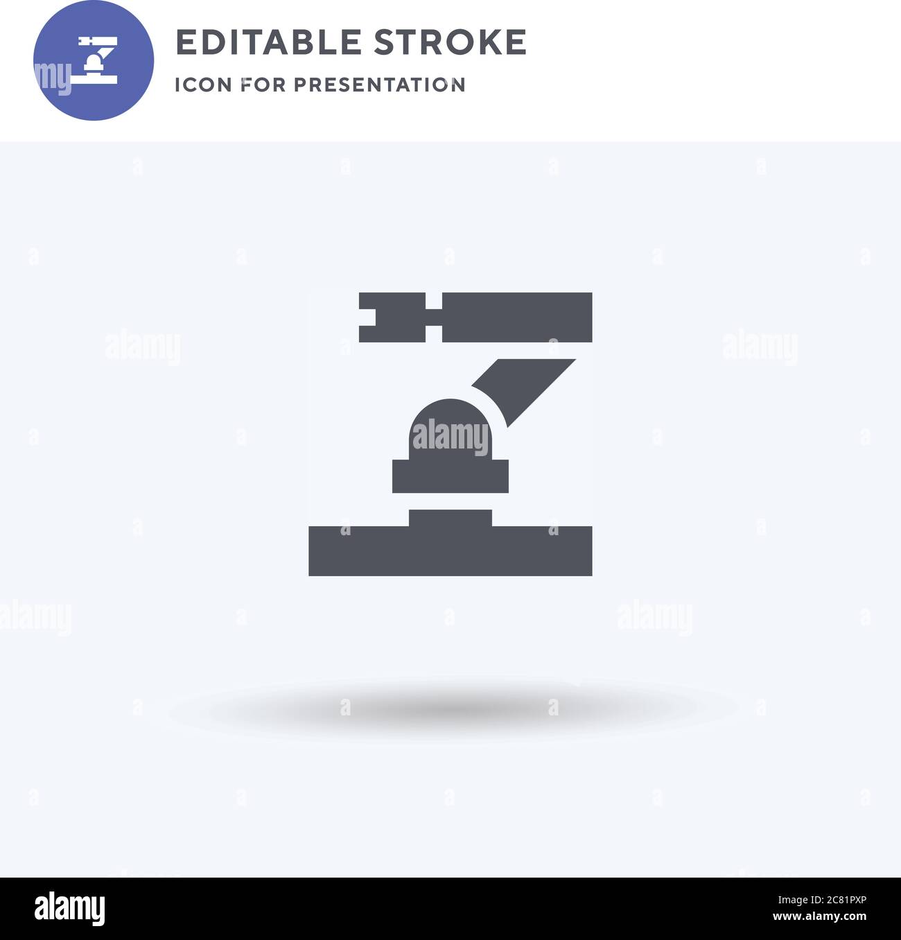 Robotic Arm icon vector, filled flat sign, solid pictogram isolated on ...