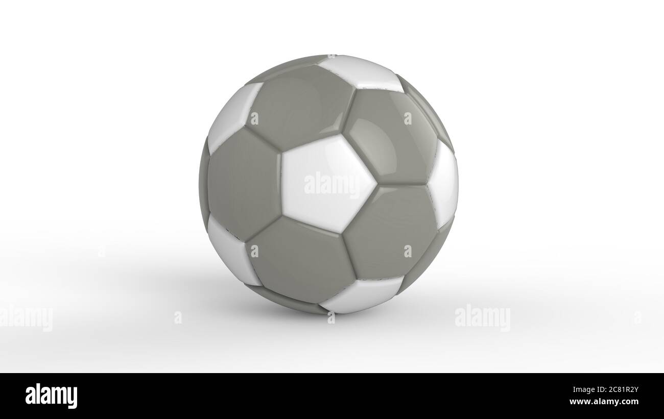 gray soccer plastic leather metal fabric ball isolated on black ...