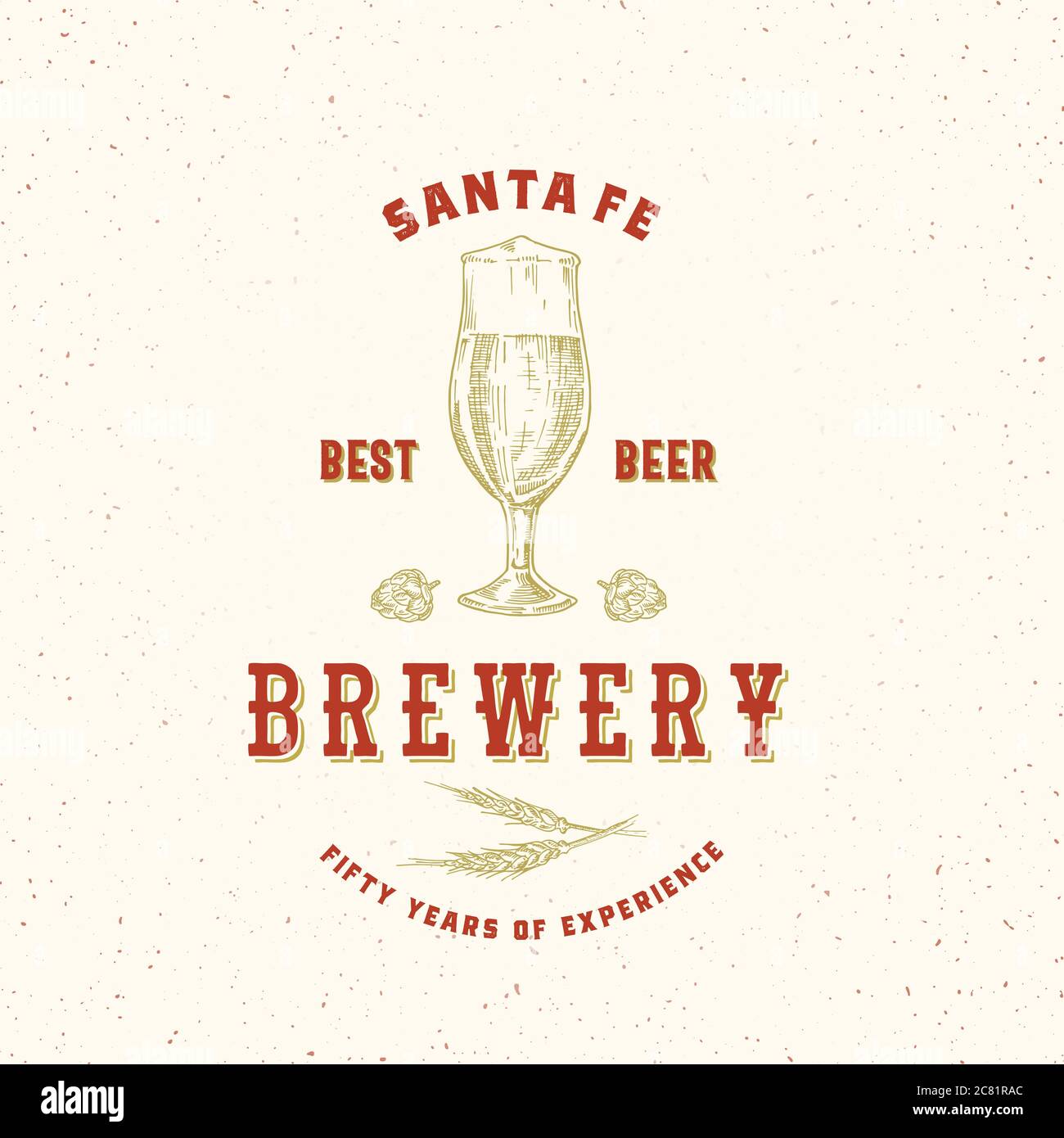 Best Beer Brewery Abstract Vector Sign, Symbol or Logo Template. Hand ...