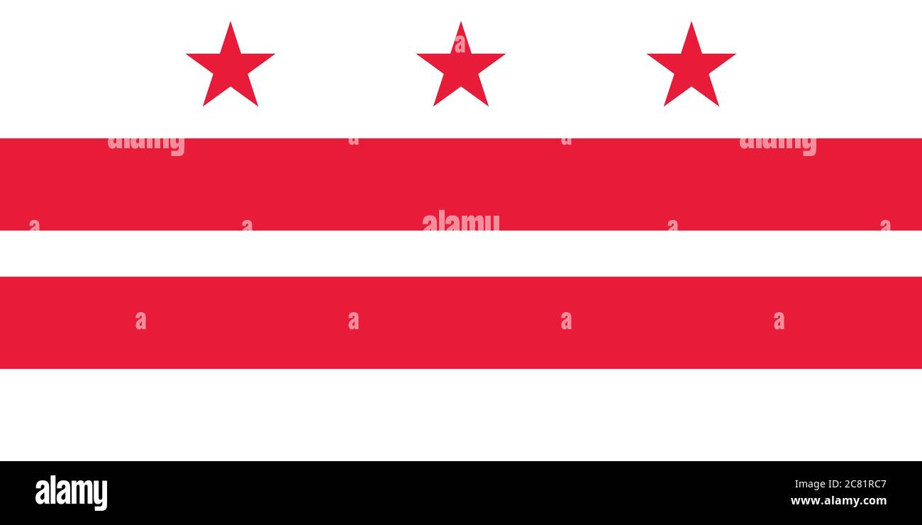 District of Columbia US - Washington, D.C. flag in official proportions ...