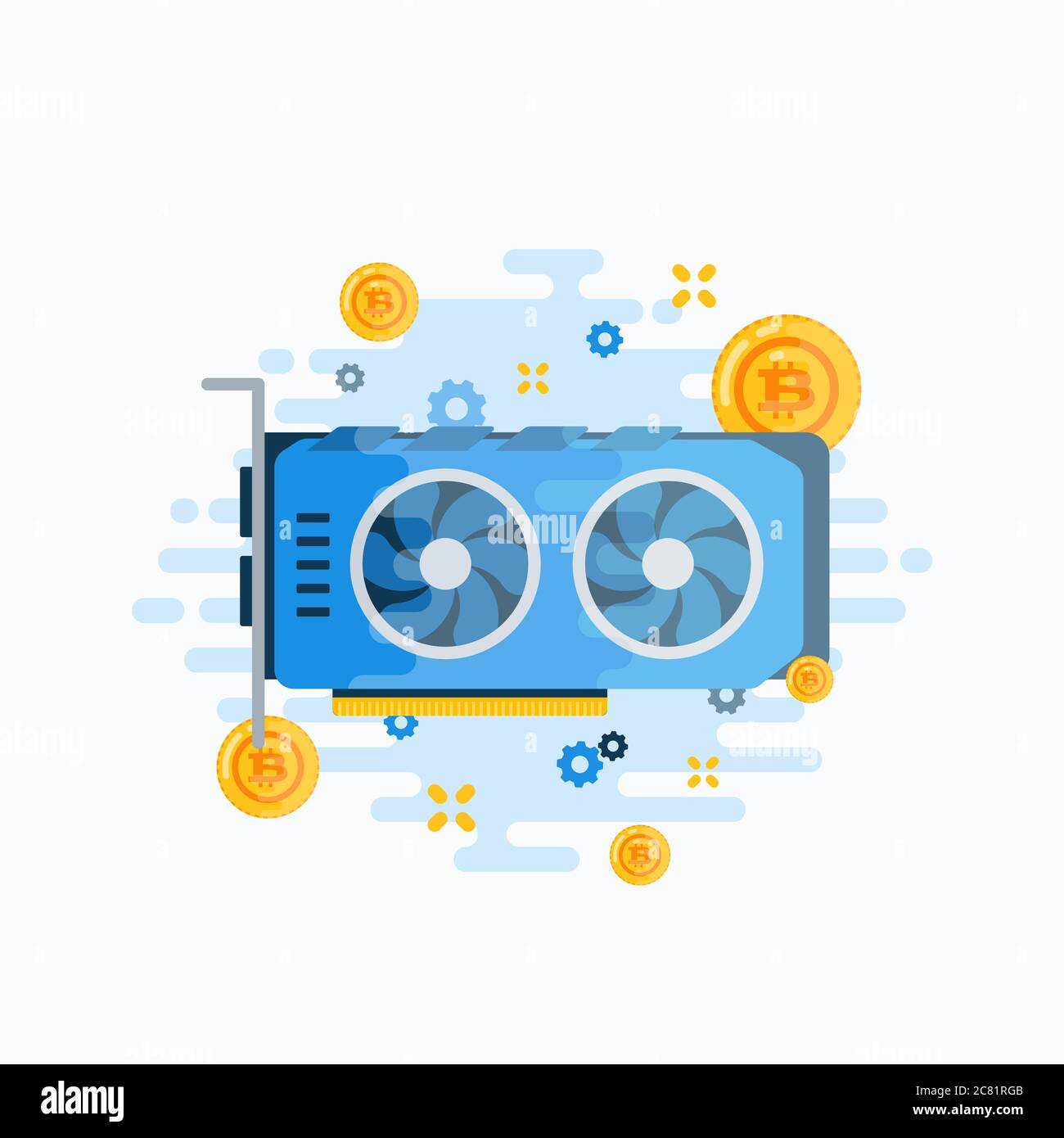 Computer graphics card closeup electronic Stock Vector Images - Alamy