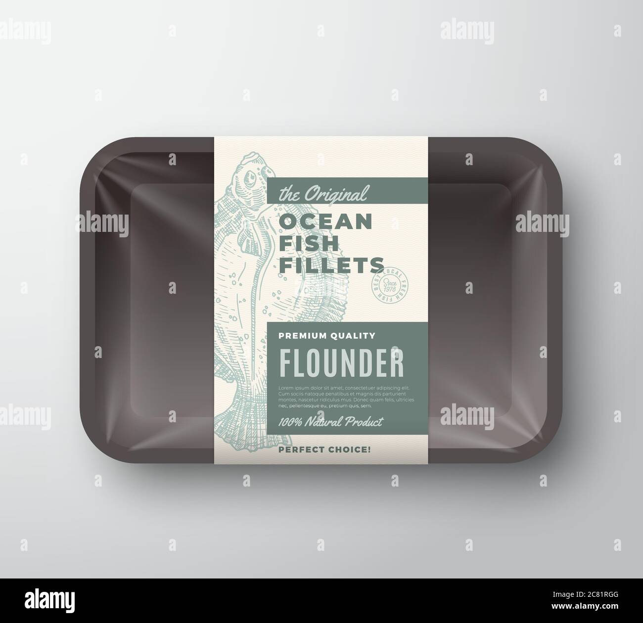 The Original Fish Fillets Abstract Vector Packaging Design Label on ...