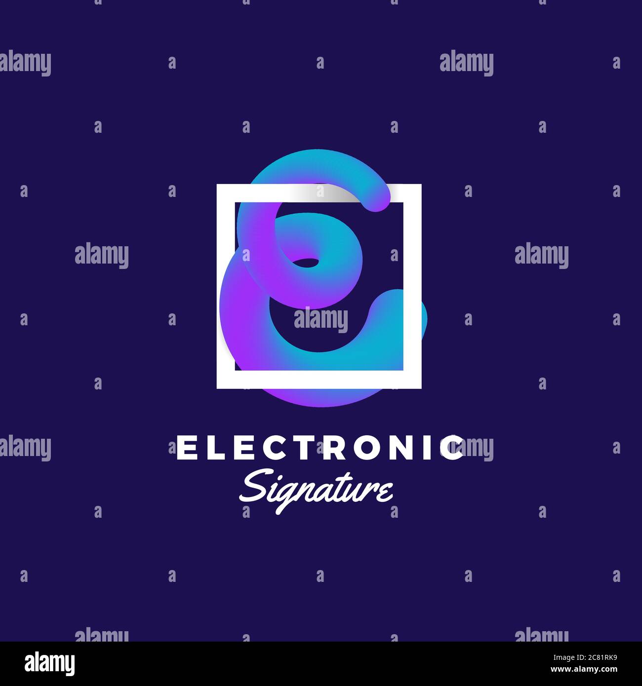 Curved line logo hi-res stock photography and images - Alamy