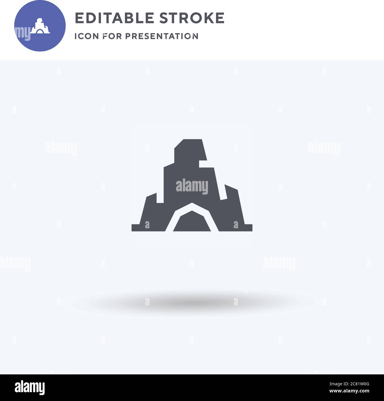 Cave icon vector, filled flat sign, solid pictogram isolated on white ...