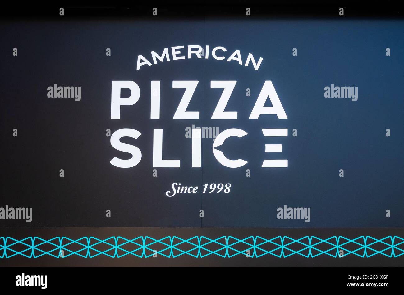 American Pizza Slice takeaway in Liverpool Stock Photo - Alamy