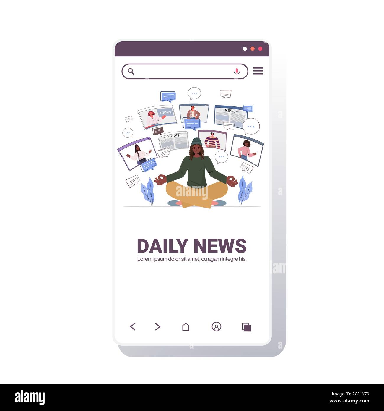 Call digital information cartoon hi-res stock photography and images ...