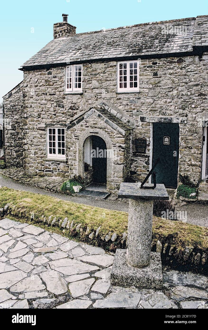 Photo illustration of Wesley Cottage at Trewint in Cornwall. Occupied ...