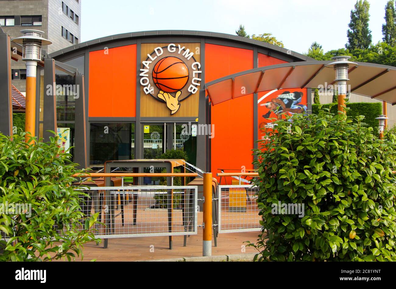 Ronald Gym Club building at the side of the McDonalds fast food ...