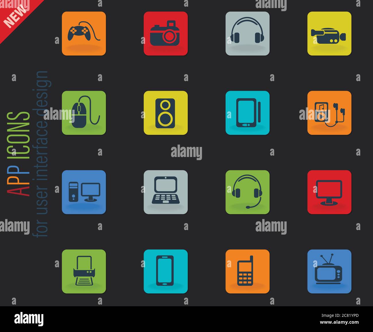 gadget icon set Stock Vector Image & Art - Alamy