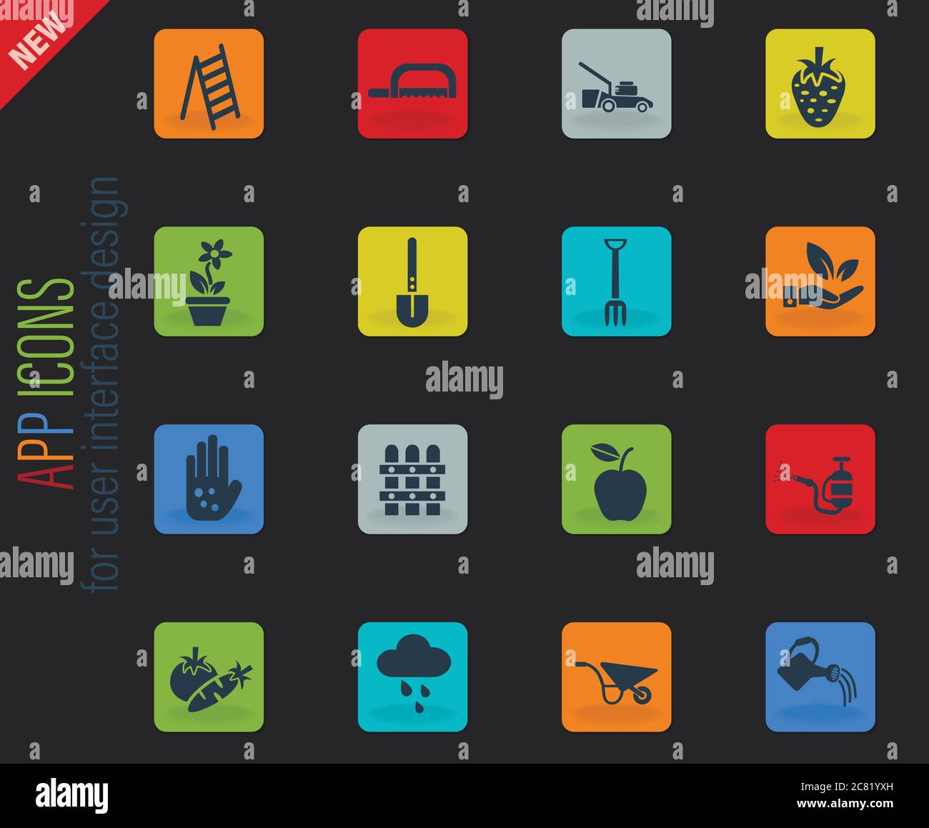 gardening icon set Stock Vector Image & Art - Alamy