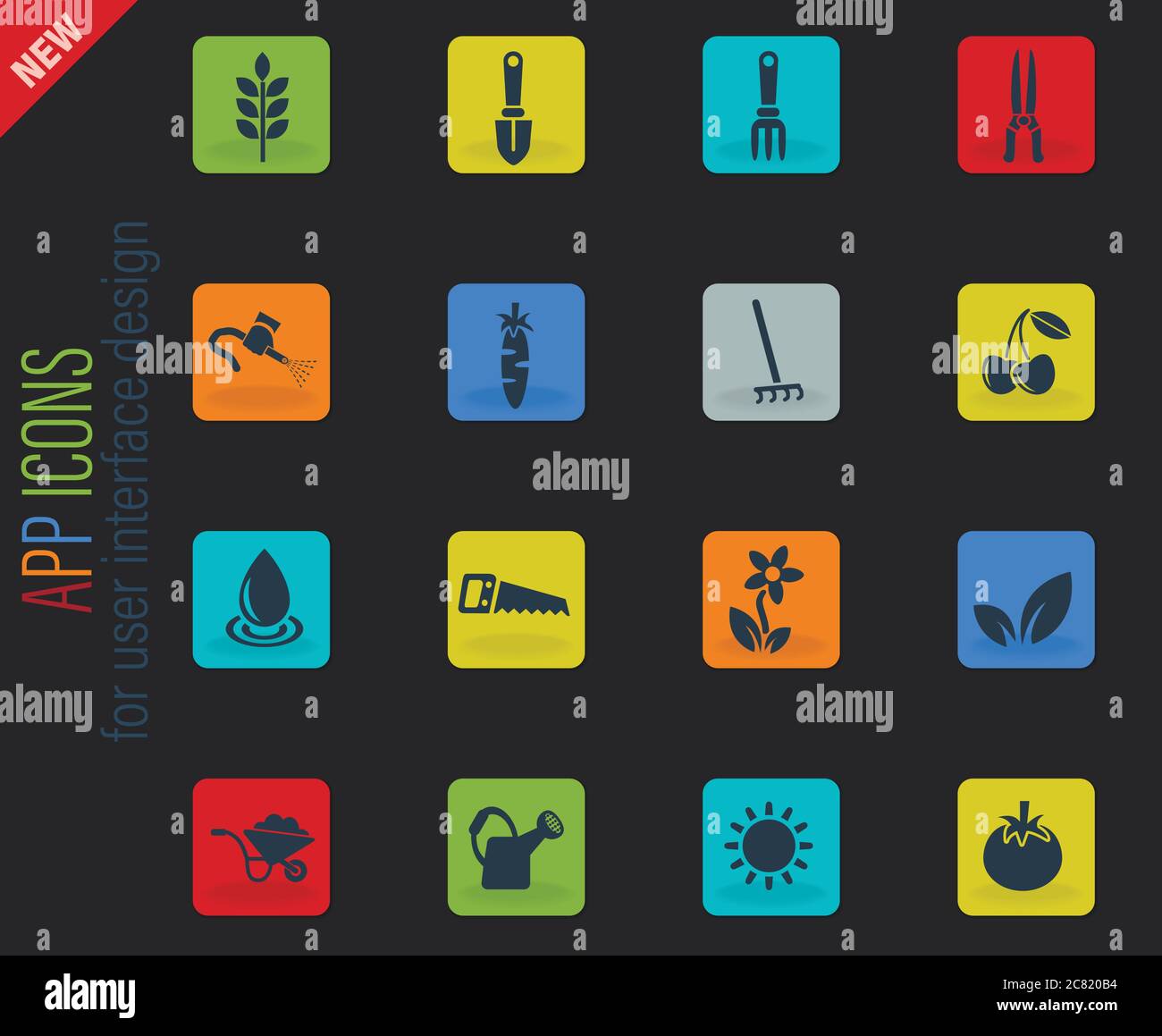 gardening icon set Stock Vector Image & Art - Alamy