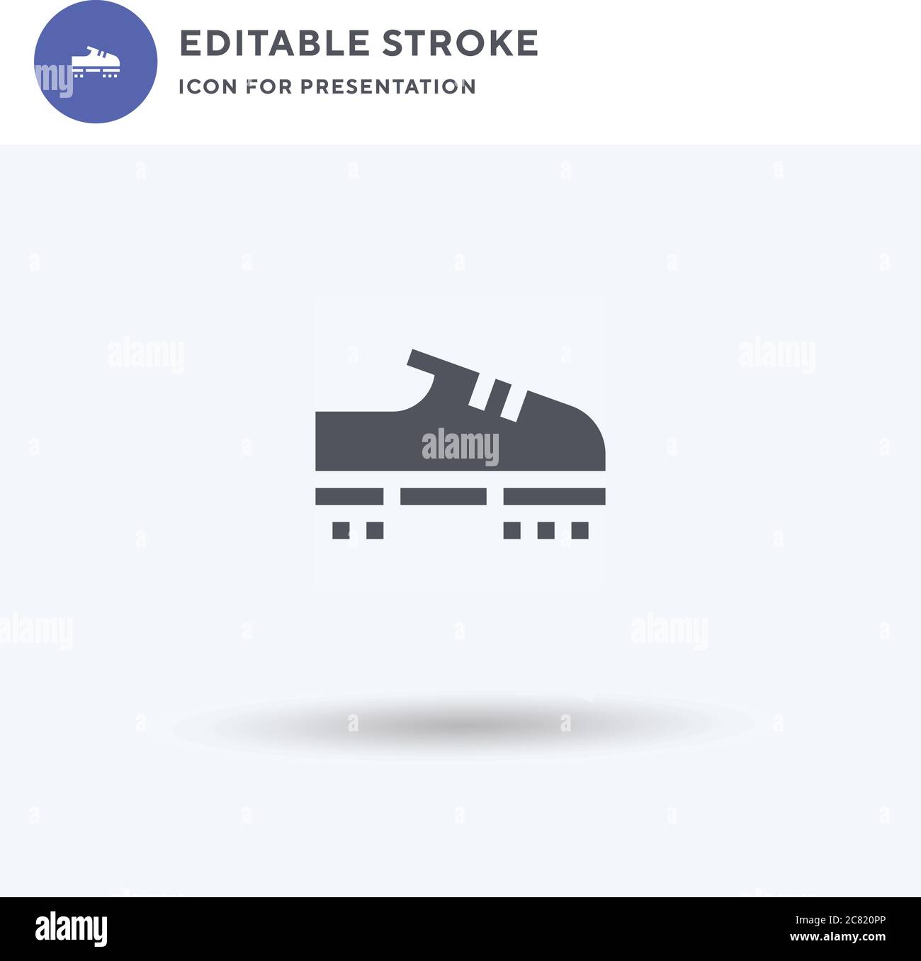 Shoe icon vector, filled flat sign, solid pictogram isolated on white ...