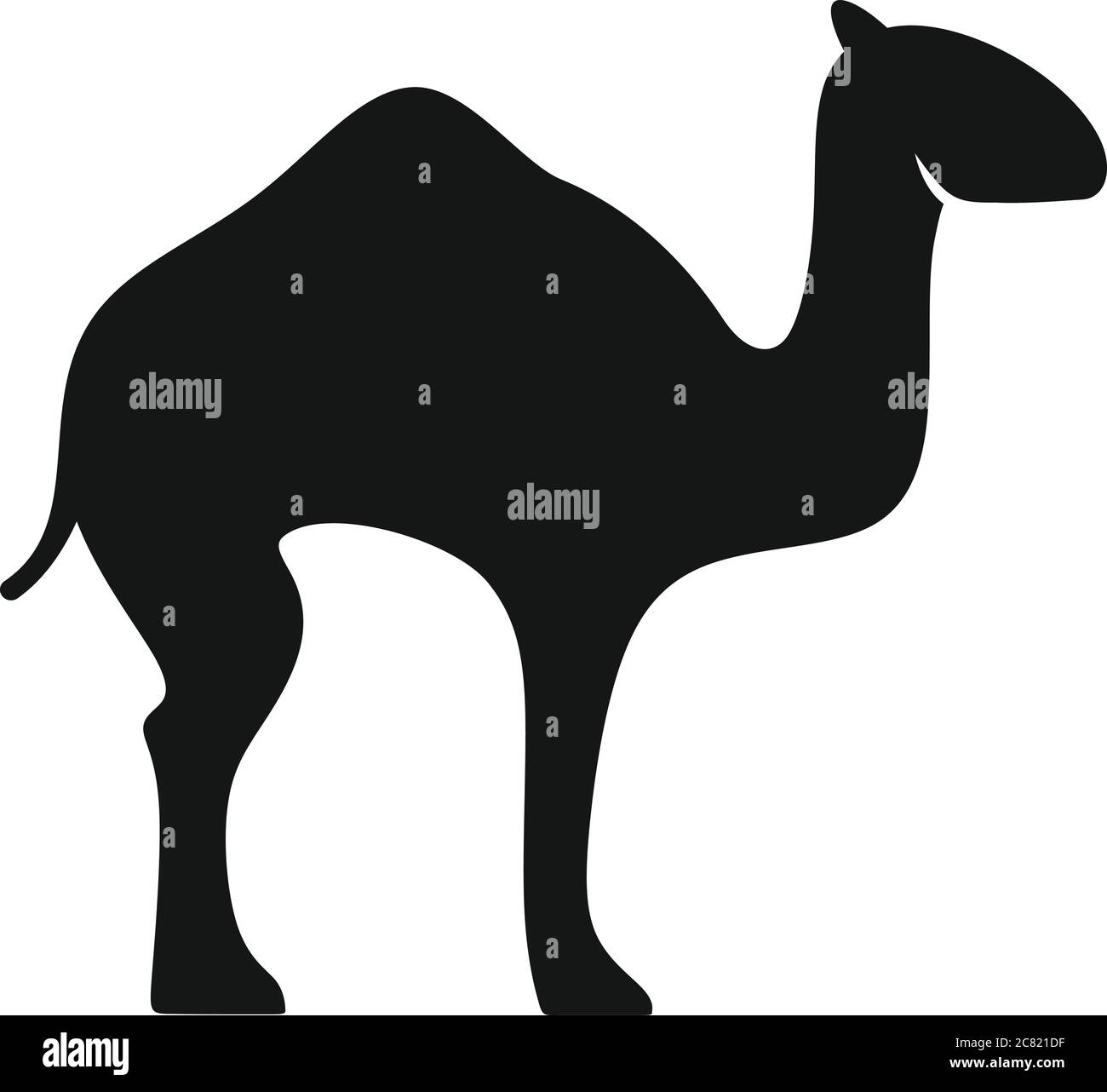 Desert camel icon. Simple illustration of desert camel vector icon for ...