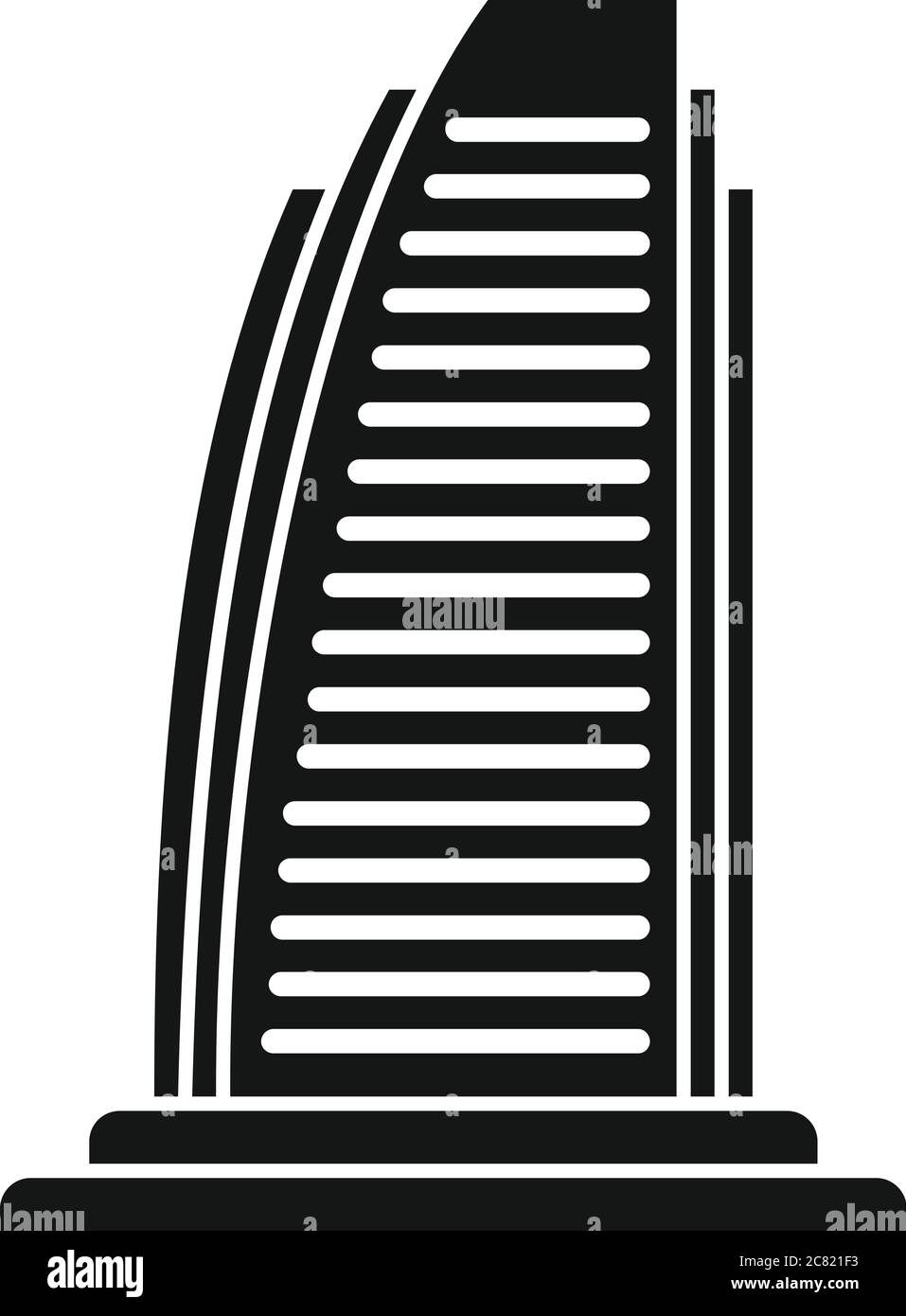 Dubai building icon. Simple illustration of Dubai building vector icon ...