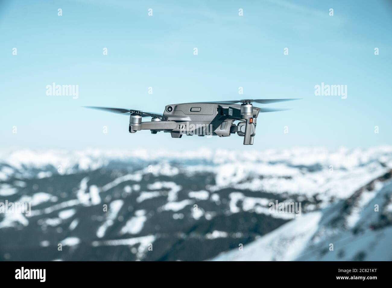 Drone shot mountains flying snow hi-res stock photography and images ...