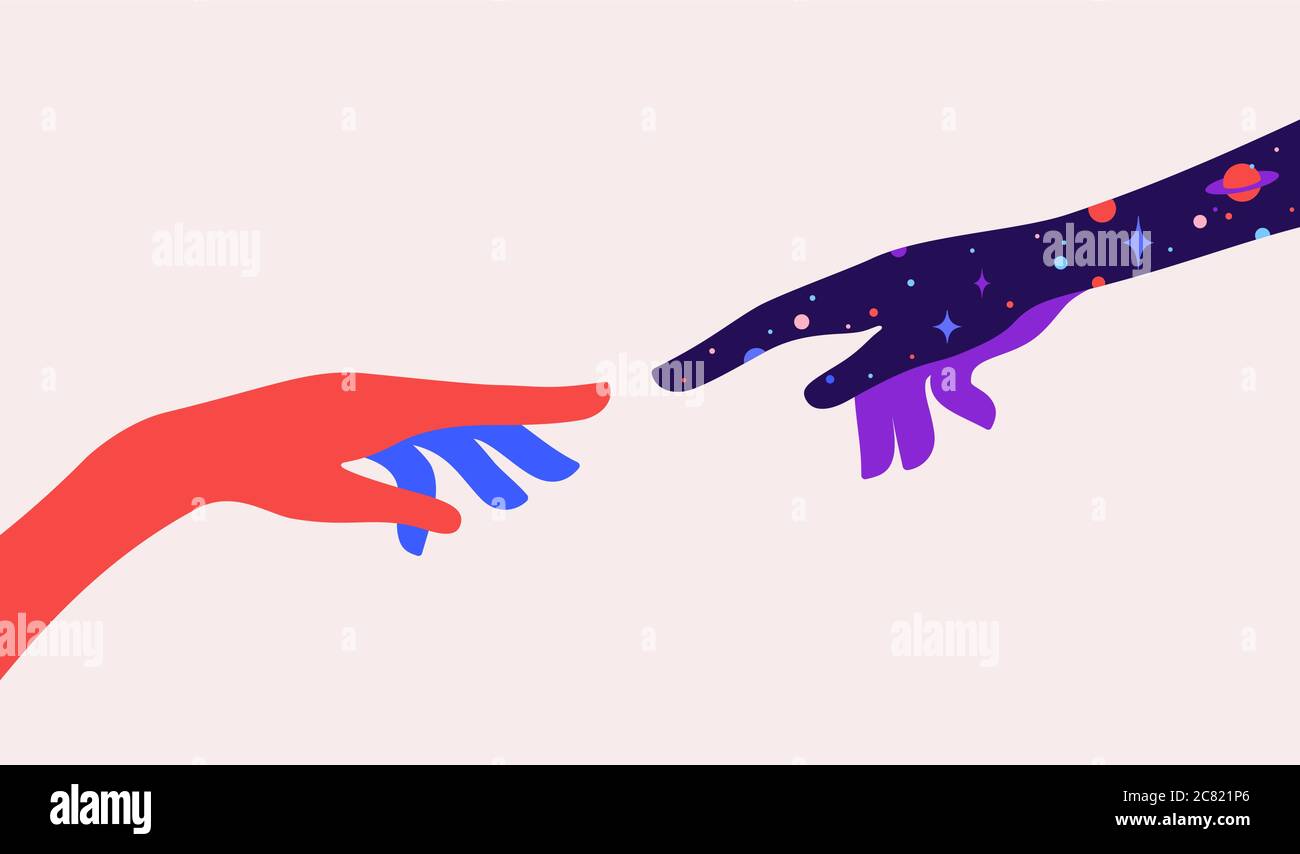 Universe creation art Stock Vector Images - Alamy