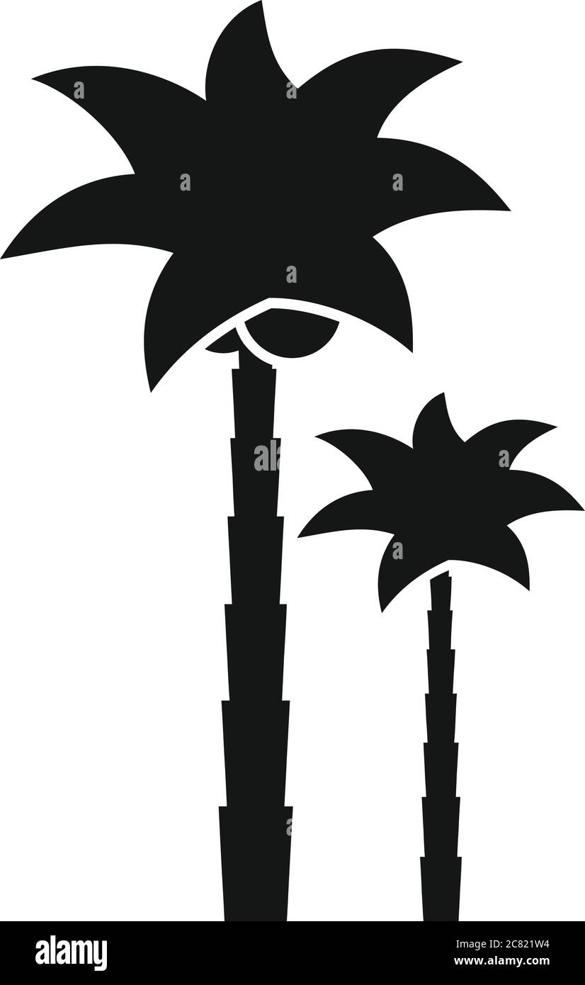 Dubai palm trees icon. Simple illustration of Dubai palm trees vector ...