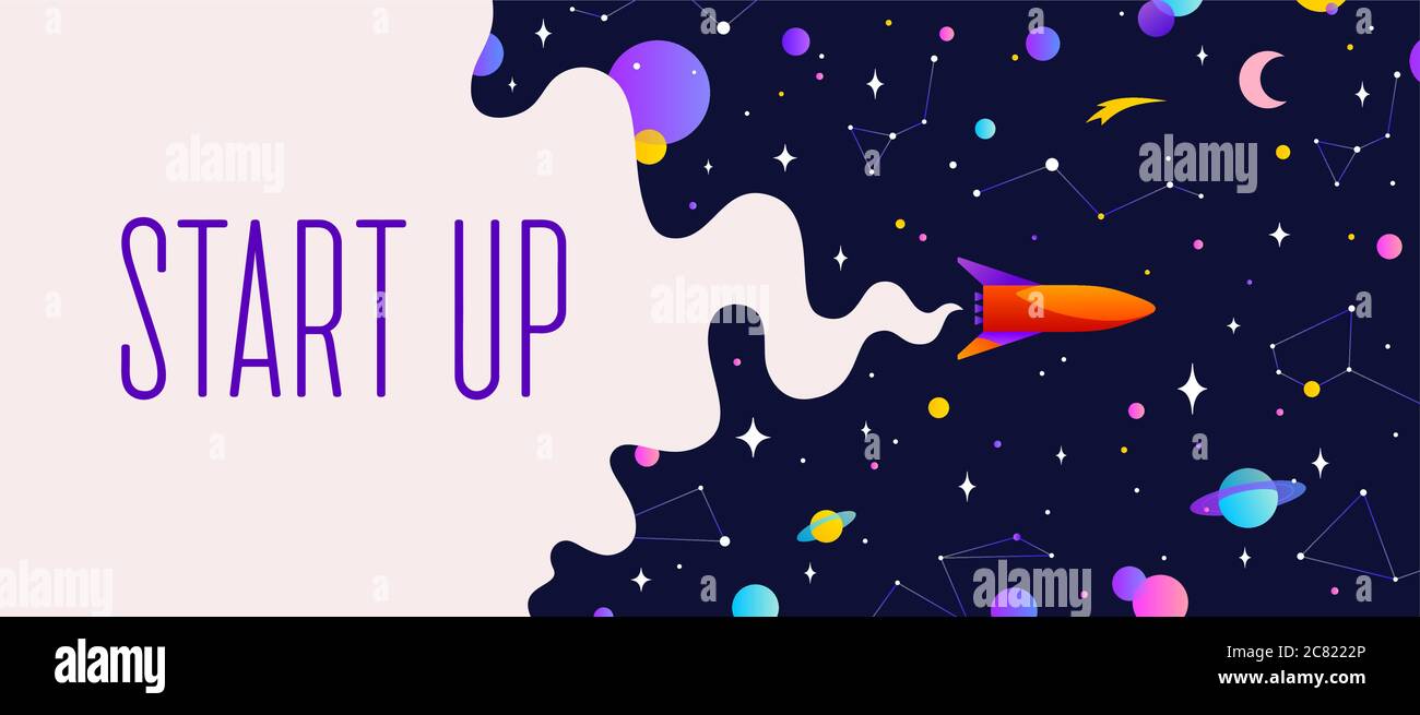Universe. Motivation banner with universe cosmos Stock Vector Image ...