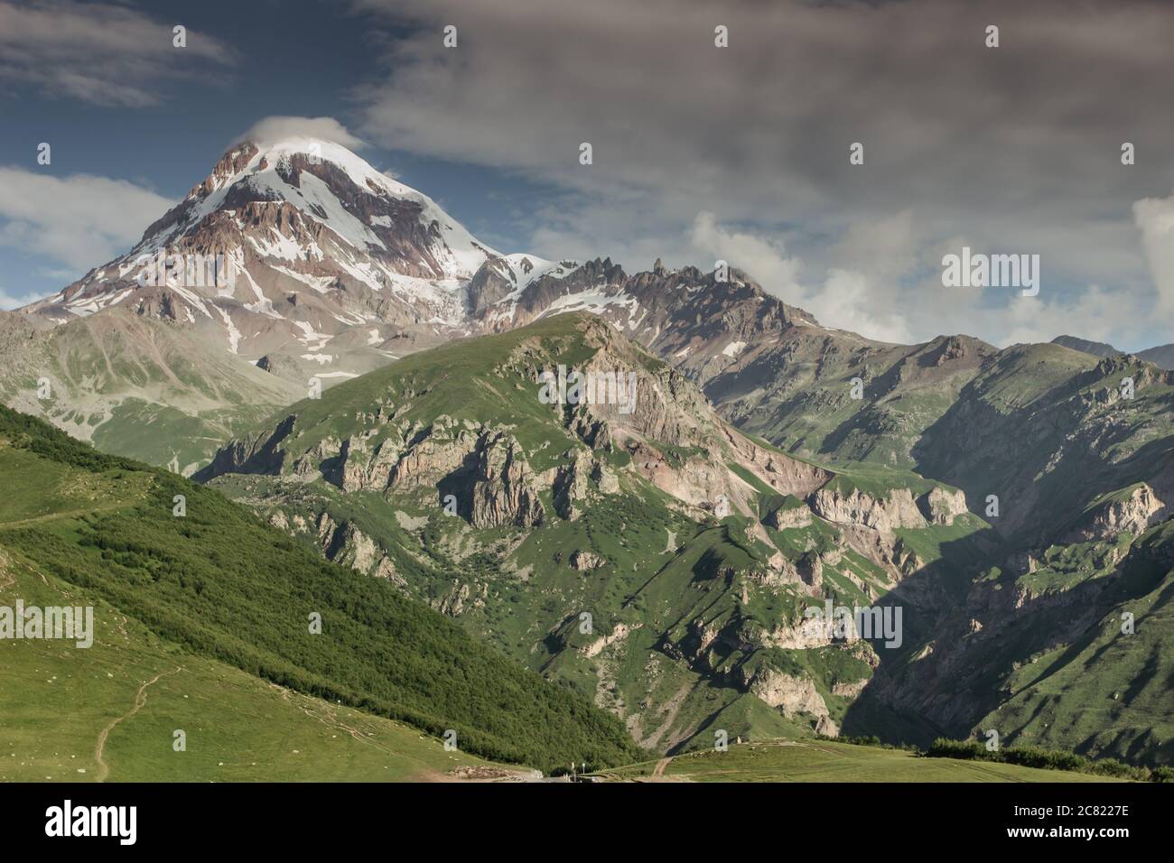 Mount Kazbegi with the height of 5.054 m is one of the major mountains ...